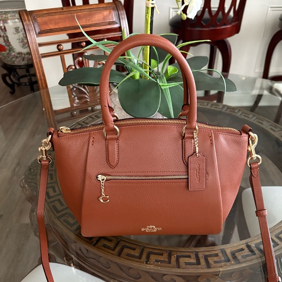 Coach | Bags | Nwot Coach Elise Pebbled Leather Saddle Satchelcrossbody ...
